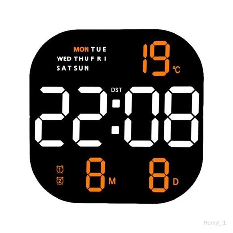 Horloge murale numérique avec jour date température compte minuterie