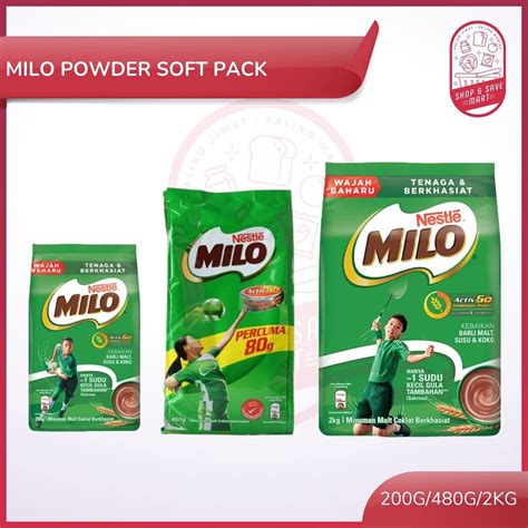 Nestle Milo Active Go Chocolate Malt Powder Soft Pack Size 200g