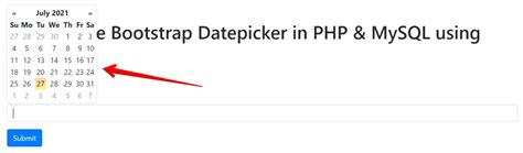 how to use bootstrap datepicker in php and mysql using ajax