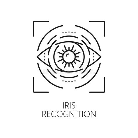 iris recognition identification verification icon stock vector illustration of system
