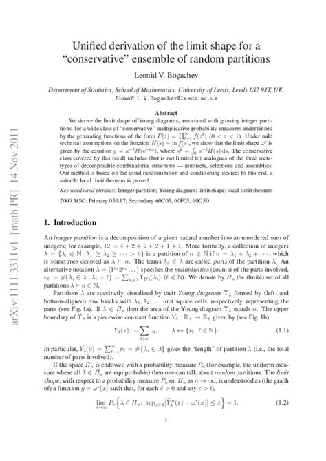 pdf unified derivation of the limit shape for multiplicative ensembles of random integer