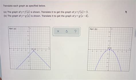 solved translate each graph as specified below a the