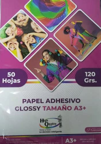 Papel Adhesivo Glossy A Grs Hojas Cuotas Sin Inter S