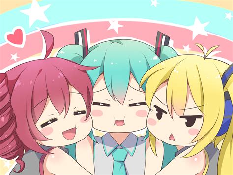 Hatsune Miku Kasane Teto And Akita Neru Vocaloid And 2 More Drawn