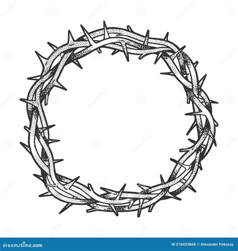 Crown Of Thorns Sketch Vector Illustration Stock Vector Illustration