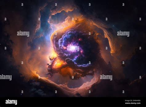 Ilustración del cosmos espacial sobre el origen de la vida el universo