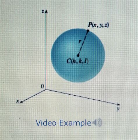solved example 5 find an equation of a sphere with radius r