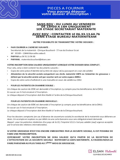 Remplissable En Ligne Pieces A Fournir Pour Un Dossier D Integration