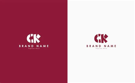 Diseño del logotipo vectorial de las letras ck Vector Premium