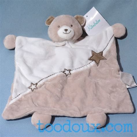 sos doudou ours kimbaloo La Halle plat beige étoiles