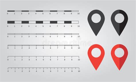 Gr Ficos De Las Escalas De Mapa Para Las Distancias De Medici N Mapa V