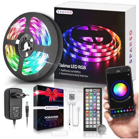 Ta Ma Led M Rgb Ledy Pilot Aplikacja Bluetooth Muzyka Zestaw V