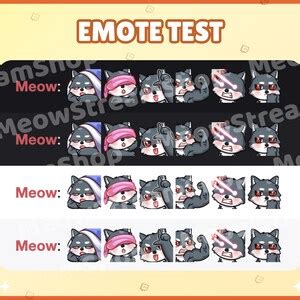 Twitch Emote Cute Grey Wold Emotes Pack 4 Sleep Blind L Flex