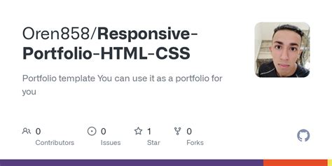 GitHub Oren858 Responsive Portfolio HTML CSS Portfolio Template You