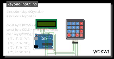 Keypad Input Ino Copy Wokwi ESP32 STM32 Arduino Simulator