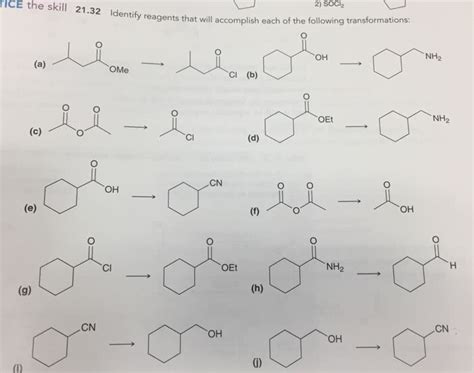OneClass Identify The Reagents That Will Accomplish Each Of The