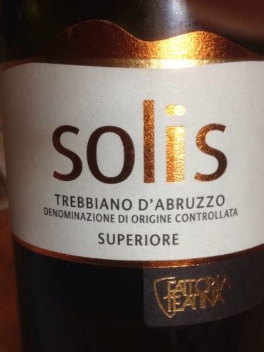 Fattoria Teatina Solis Trebbiano D Abruzzo Superiore Vivino Canada