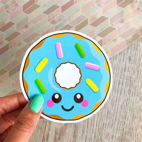 3 Funny Food Stickers Fun Vinyl Decals Cute Food Laptop Etsy