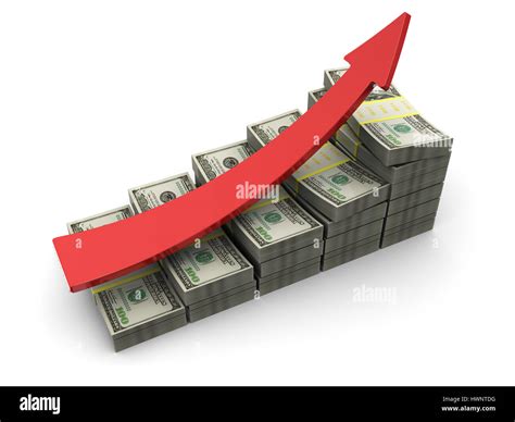 D Render Dollar Value Rising Cut Out Stock Images Pictures Alamy