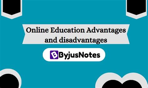Online Education Advantages And Disadvantages Byjusnotes