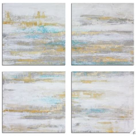 Shop Hand Painted Green And Gold Abstracts Sold Separately
