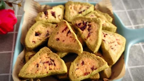 Matcha Cranberry Cookies Youtube