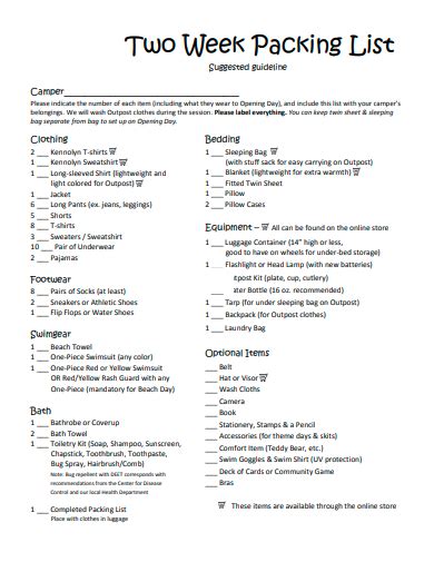 FREE 50 Packing List Samples In PDF MS Word