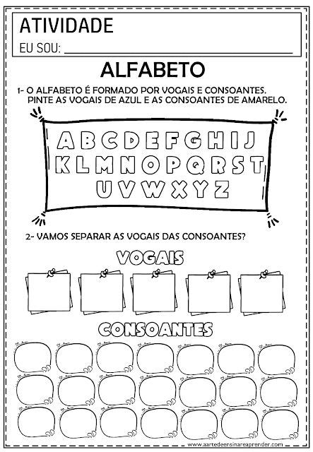 Atividade Pronta Alfabeto Vogais E Consoantesaa Atividades Letra E