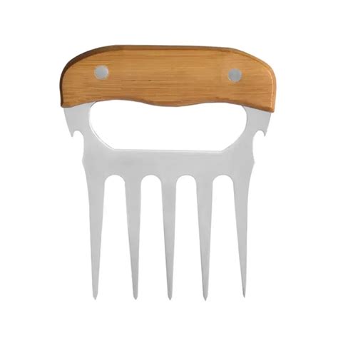 Brinde GARFO 5 DENTES EM BAMBU INOX 11 5X14 5CM