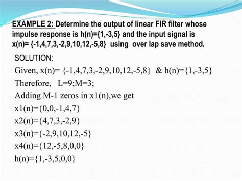 overlap save method and overlap add method in dsp