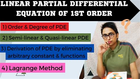 linear partial differential equation lagrange method orderanddegree of pde csir net gate