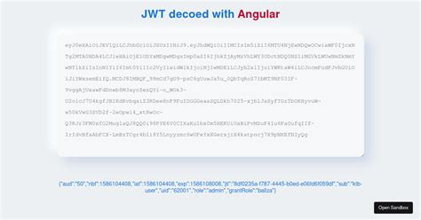 Jwt Decode Angular Codesandbox