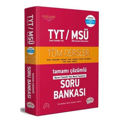 TYT MSÜ Tüm Dersler Soru Bankası Kolektif Fiyat Satın Al D R