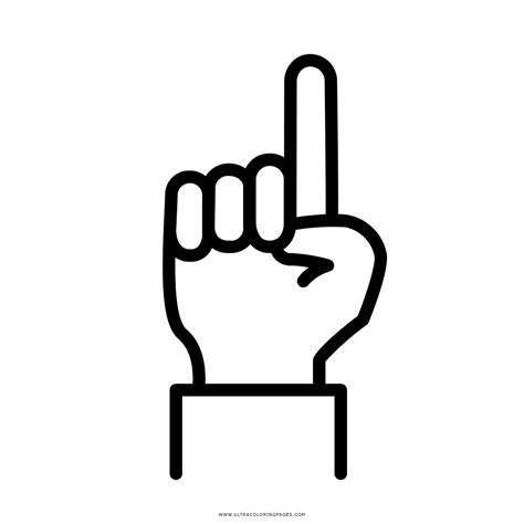 Dedo Para Colorear Dibujo Doigt Coloriage Finger Coloring Vinger