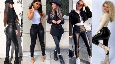 Pantalones De CUERO Efecto Pielvinilcharol Como Combinar Tu