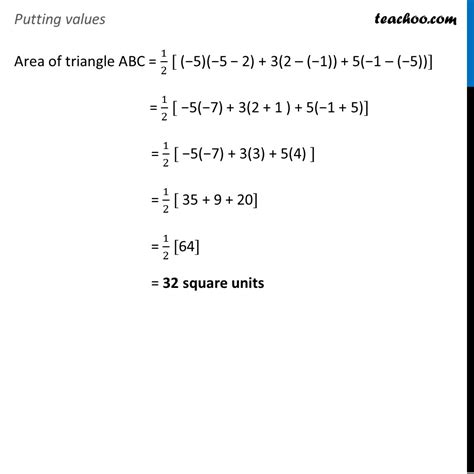 find area of triangle whose vertices are 5 1 3 5 5 2