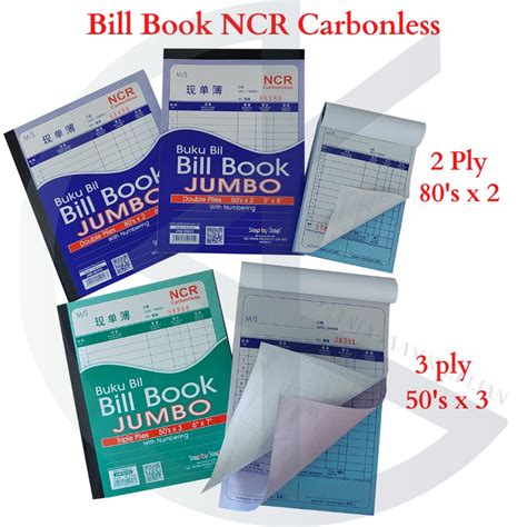 Step by Step Cash Bill Book Buku Bil Tunai With Numbering 现单簿 2 Ply