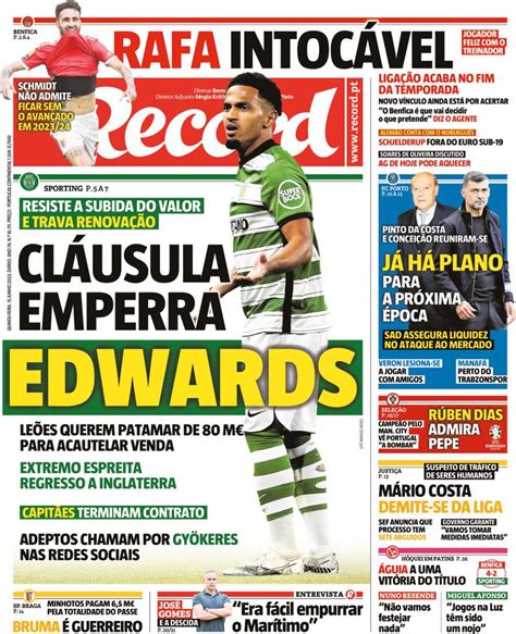 Capa Jornal Record Junho Capasjornais Pt