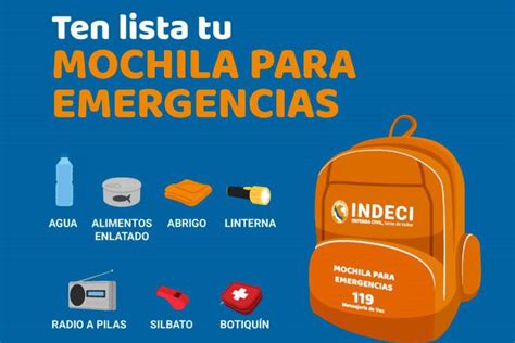Mochila De Emergencia Naranja Botiquín Botellas De Agua 500 Ml
