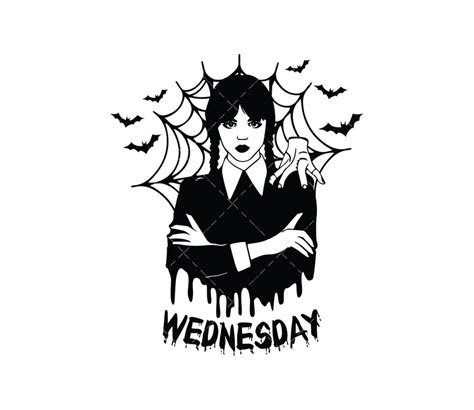 On Wednesdays We Wear Black SVG PNG PDF Jenna Ortega SVG Wednesday