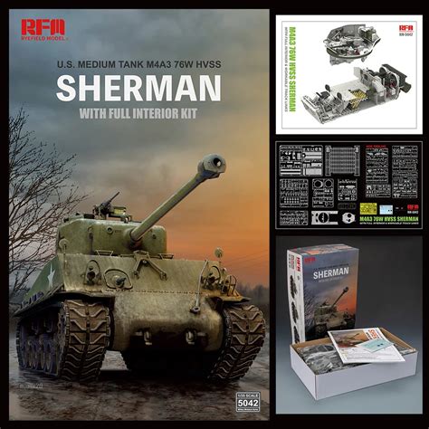 W Fully Interior RYEFIELD MODEL RFM RM 5042 2002 1 35 SHERMAN MEDIUM