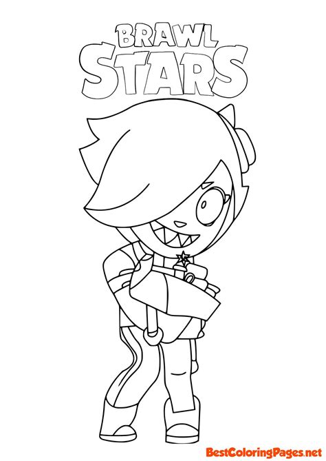 Brawl Stars Stu Coloring Page Free Printable Coloring Pages