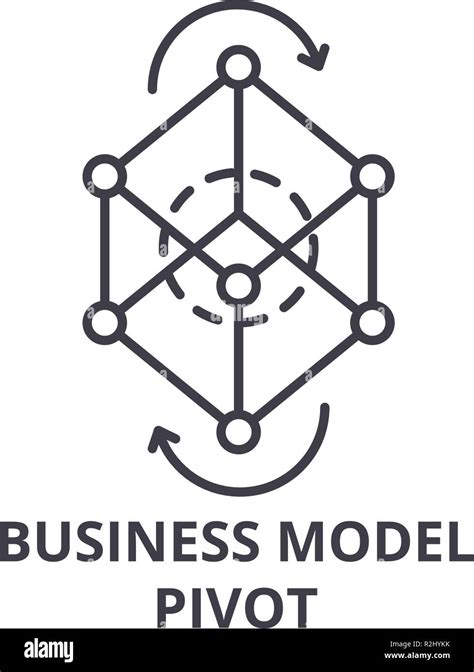 Business Model Pivot Line Icon Concept Business Model Pivot Vector