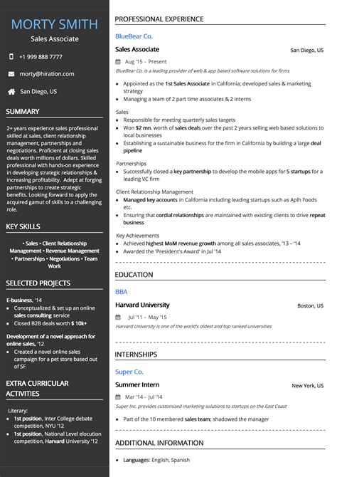 Cv Examples Use Our Templates To Professionally Format