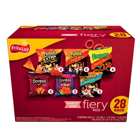 Frito Lay Party Size Fiery Mix Variety Pack Smartlabel