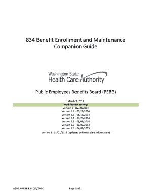 Fillable Online Hca Wa Public Employees Benefits Board PEBB Hca Wa
