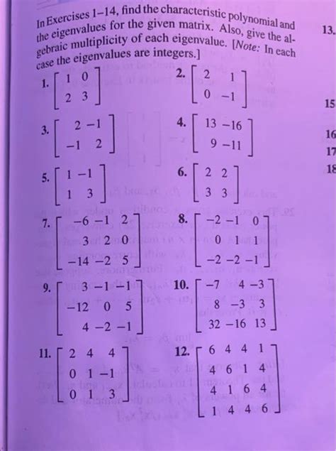 solved in exercises 1 14 find the characteristic polynomial