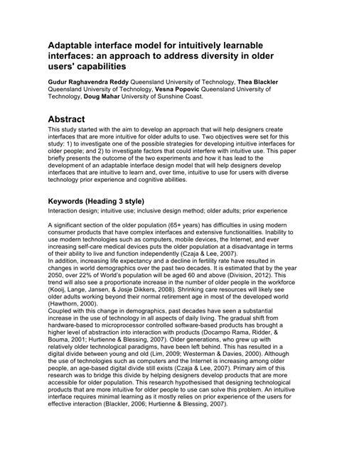 pdf adaptable interface model for intuitively learnable interfaces an approach to address