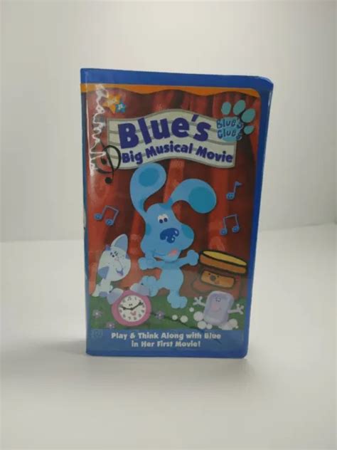 Blue S Clues Big Musical Movie Vhs Used Vcr Video Tape Cartoon