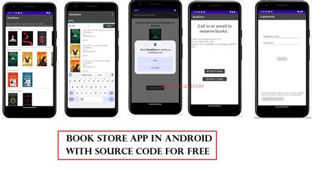 book store app in android with source code for free